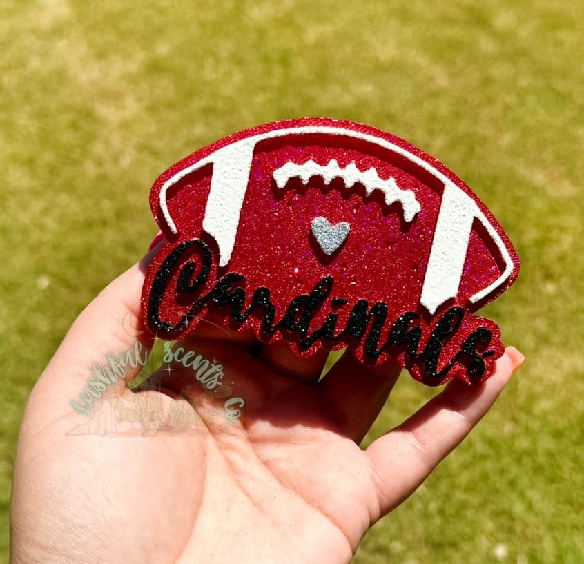 Cardinals Football Cursive Mold | Southern Glitter Molds LLc