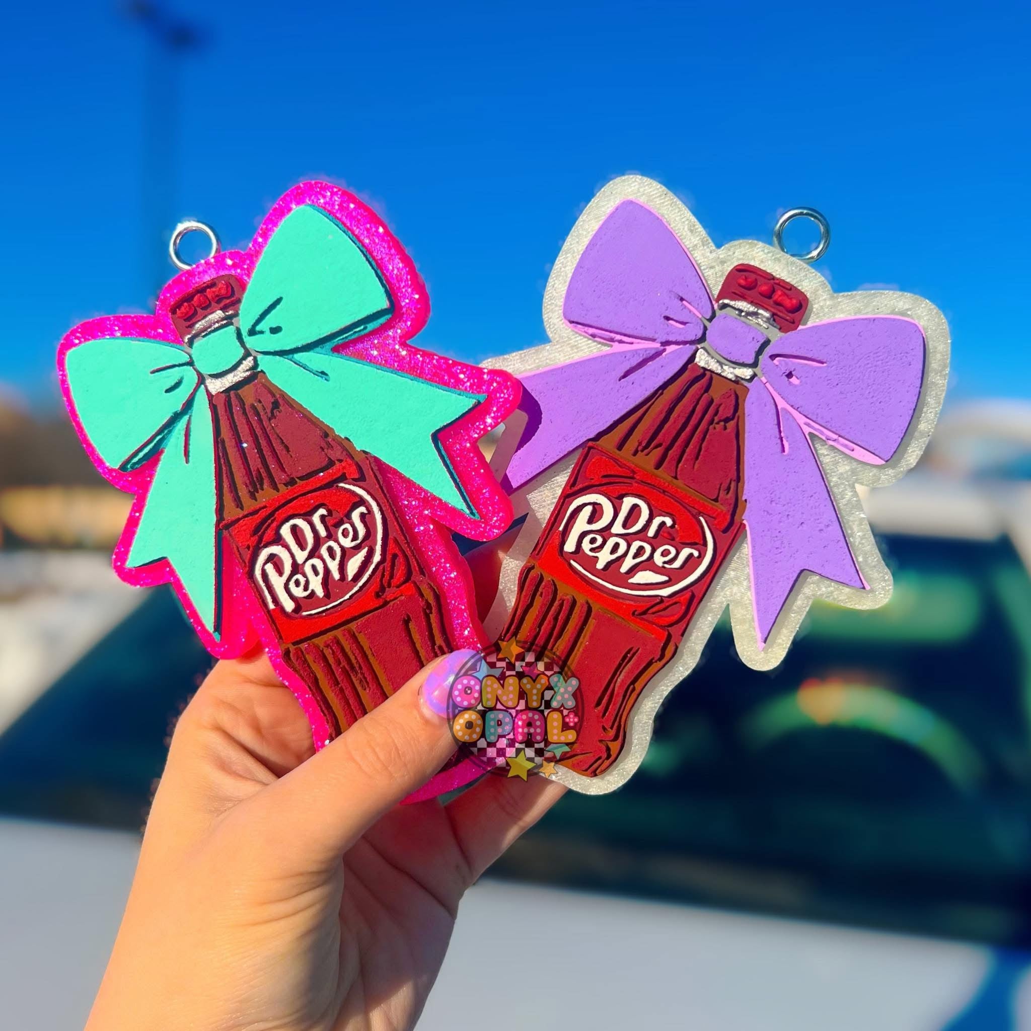 Dr Pepper With Bow Mold | Southern Glitter Molds LLc