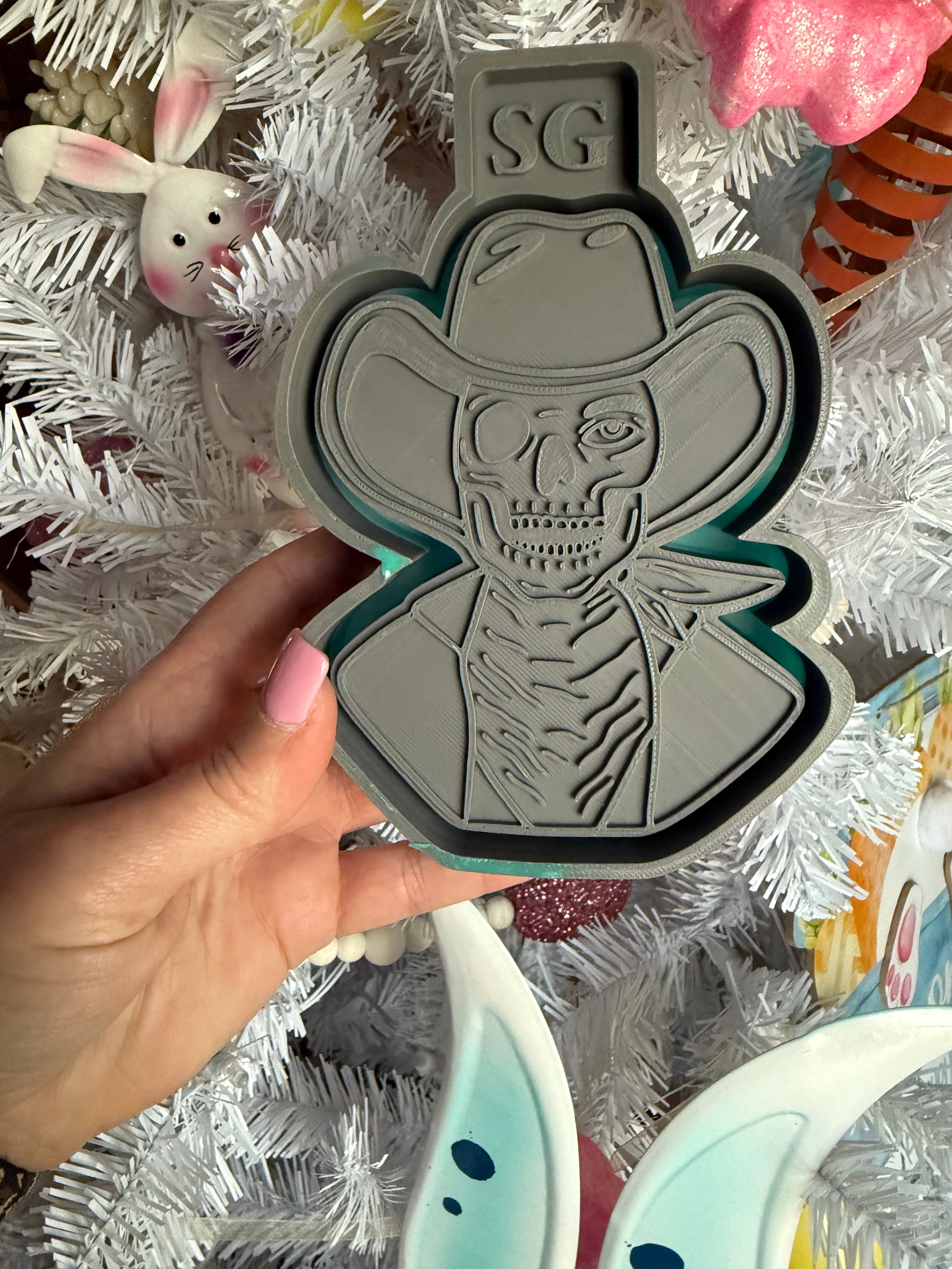Skelly Cowboy AKA Johnny Bones | Southern Glitter Molds