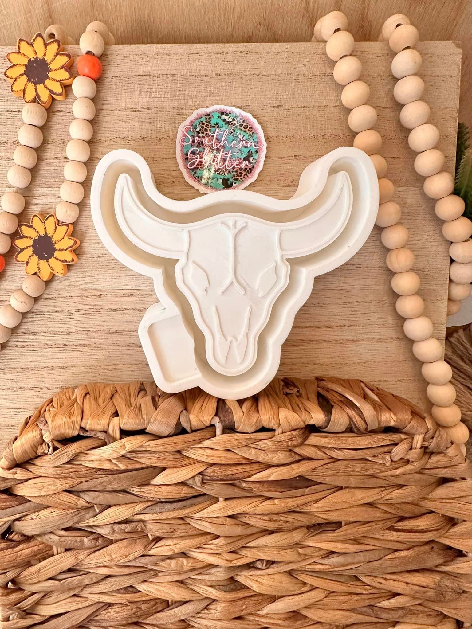Bull Skull Mold | Southern Glitter Molds LLc