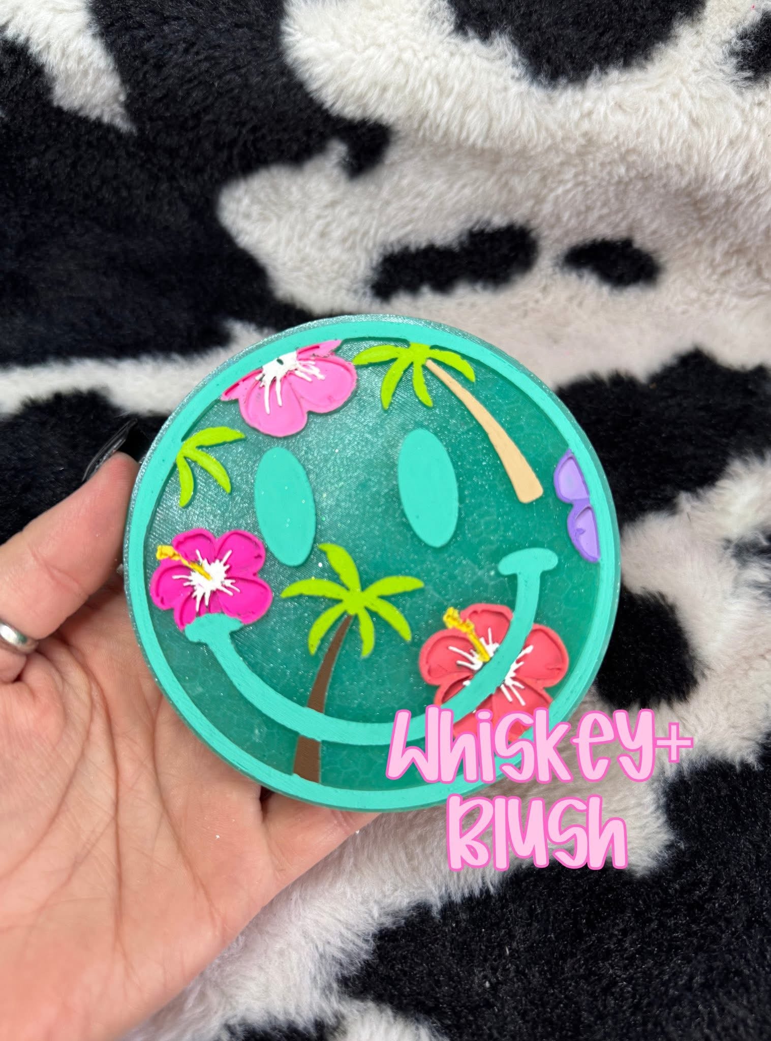 Palm tree Happy Face SG EXC By Shelbs digital | Southern Glitter Molds LLc