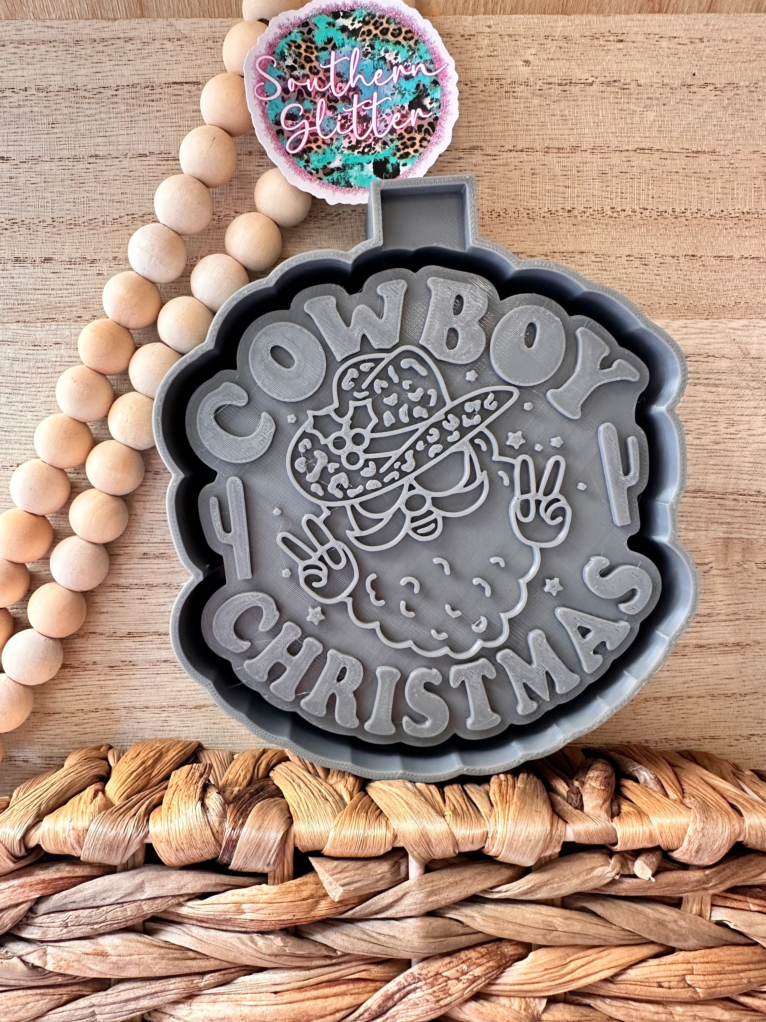 Cowboy Christmas Mold | Southern Glitter Molds